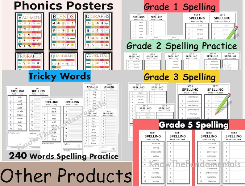 200+ High Frequency Words CVC List Sight Words Kindergarten Grade 1 ...