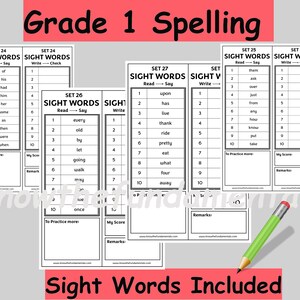 Grade 1 Spelling Year 1 Writing Worksheet 1st Grade Phonics Homeschool ...