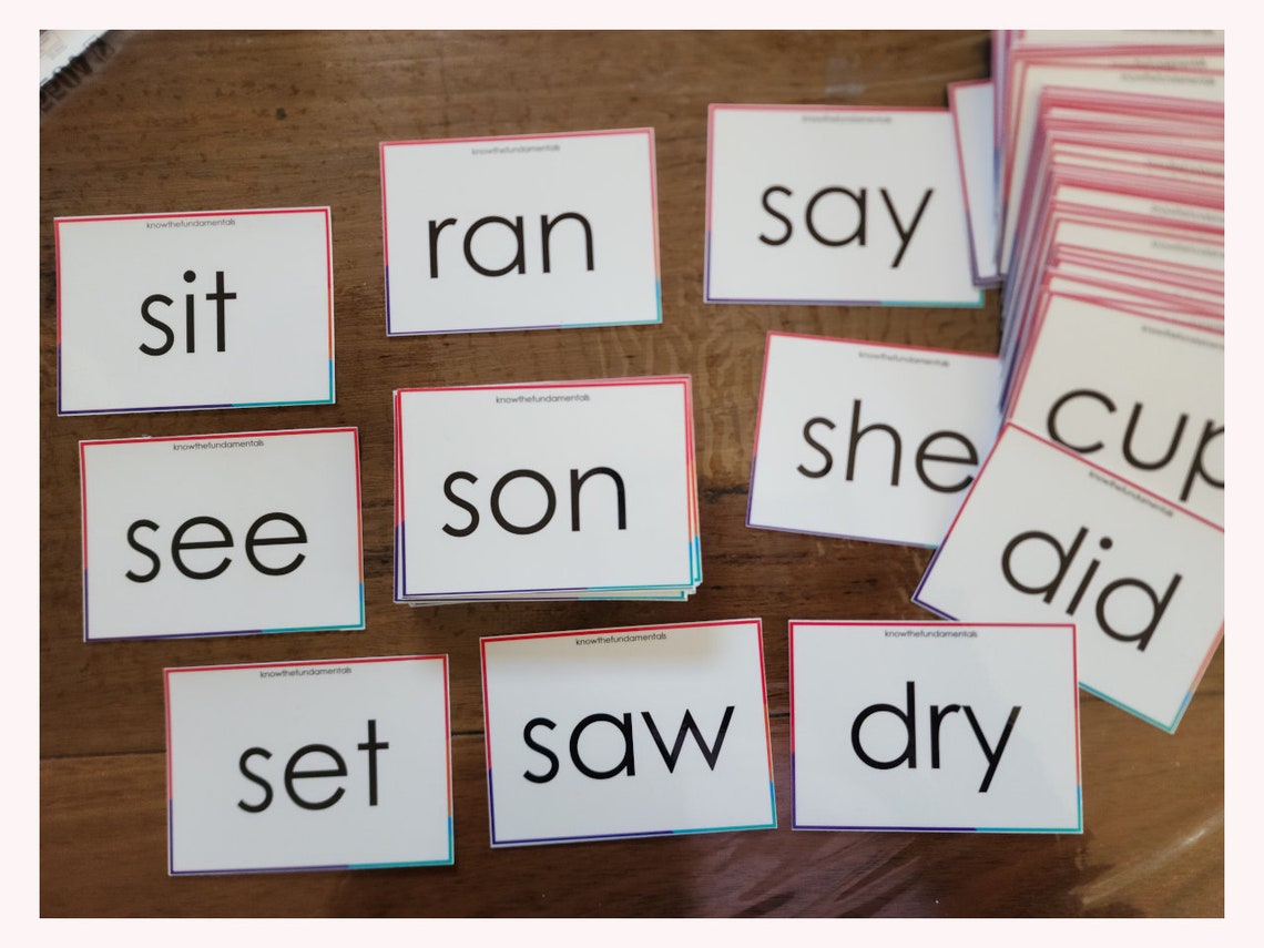 Three Letter Words Flashcards for Homeschooling, Prep and Kindergarten ...