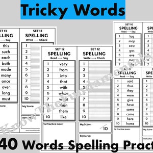 Tricky Words List Phases | Learn to Read Program for Homeschool Kids ...