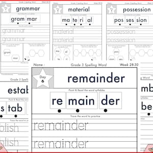 3rd Grade Spelling Worksheets | Spelling Activities | NAPLAN ICAS ...