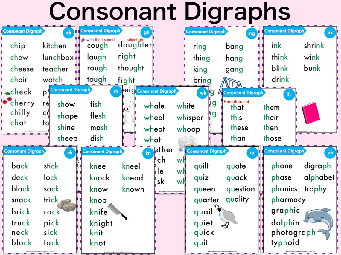 Consonant Blends, Digraph, Phonics Reading, Sight Words, L-blends, R ...