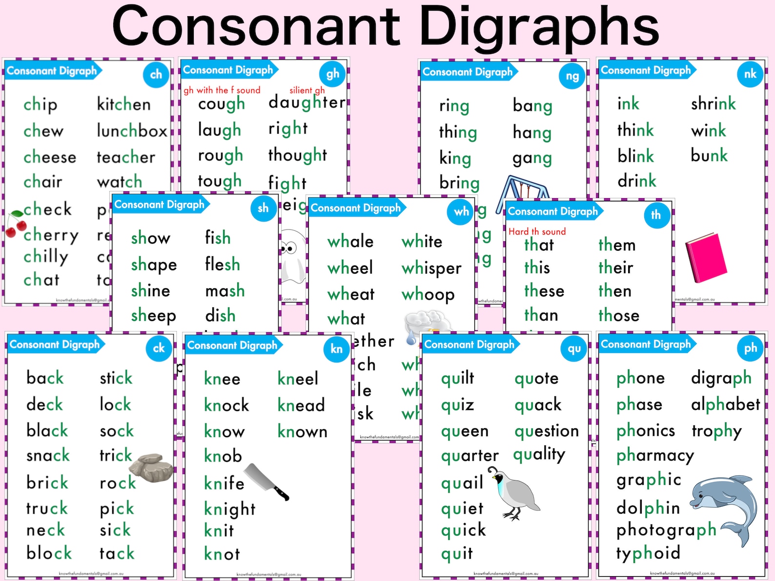 Consonant Blends, Digraph, Phonics Reading, Sight Words, L-blends, R ...
