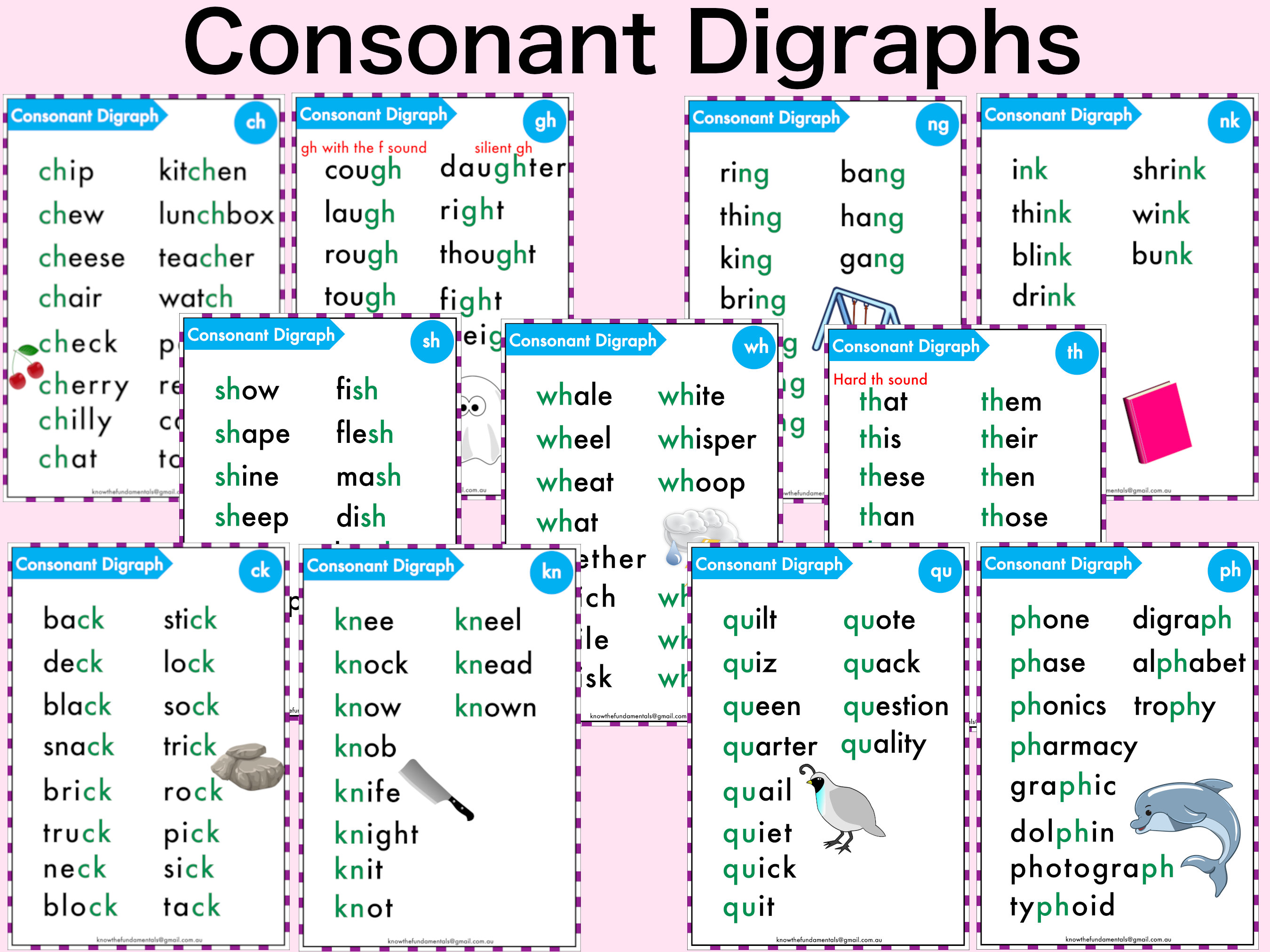 Consonant Blends, Digraph, Phonics Reading, Sight Words, L-blends, R ...