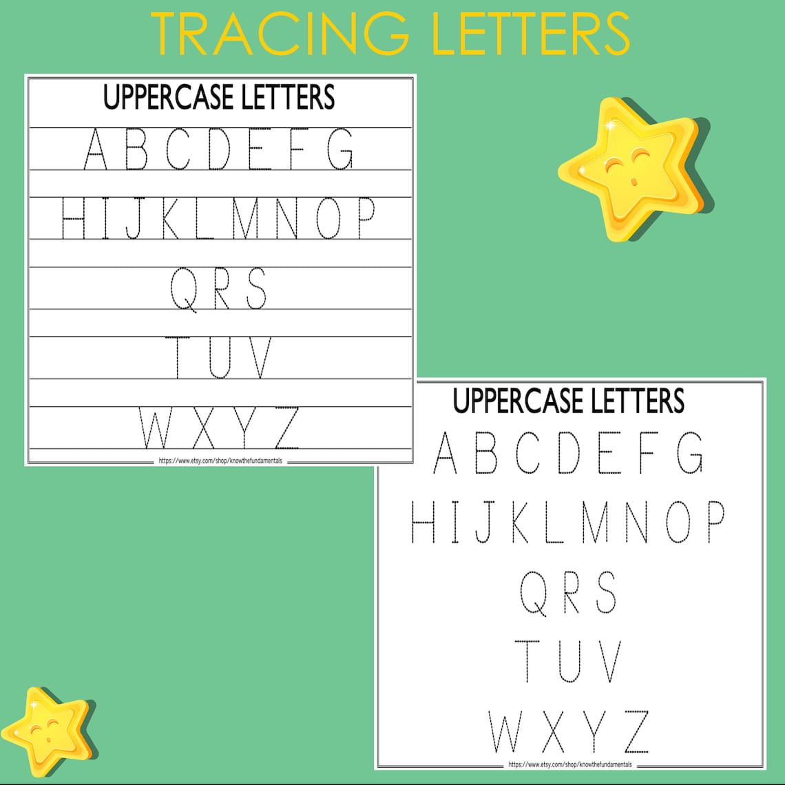 Alphabet Tracing Printable Worksheet | Capital Small Letters ...