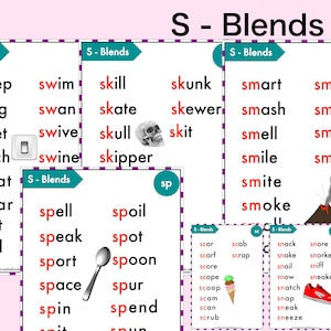 Consonant Blends, Digraph, Phonics Reading, Sight Words, L-blends, R ...