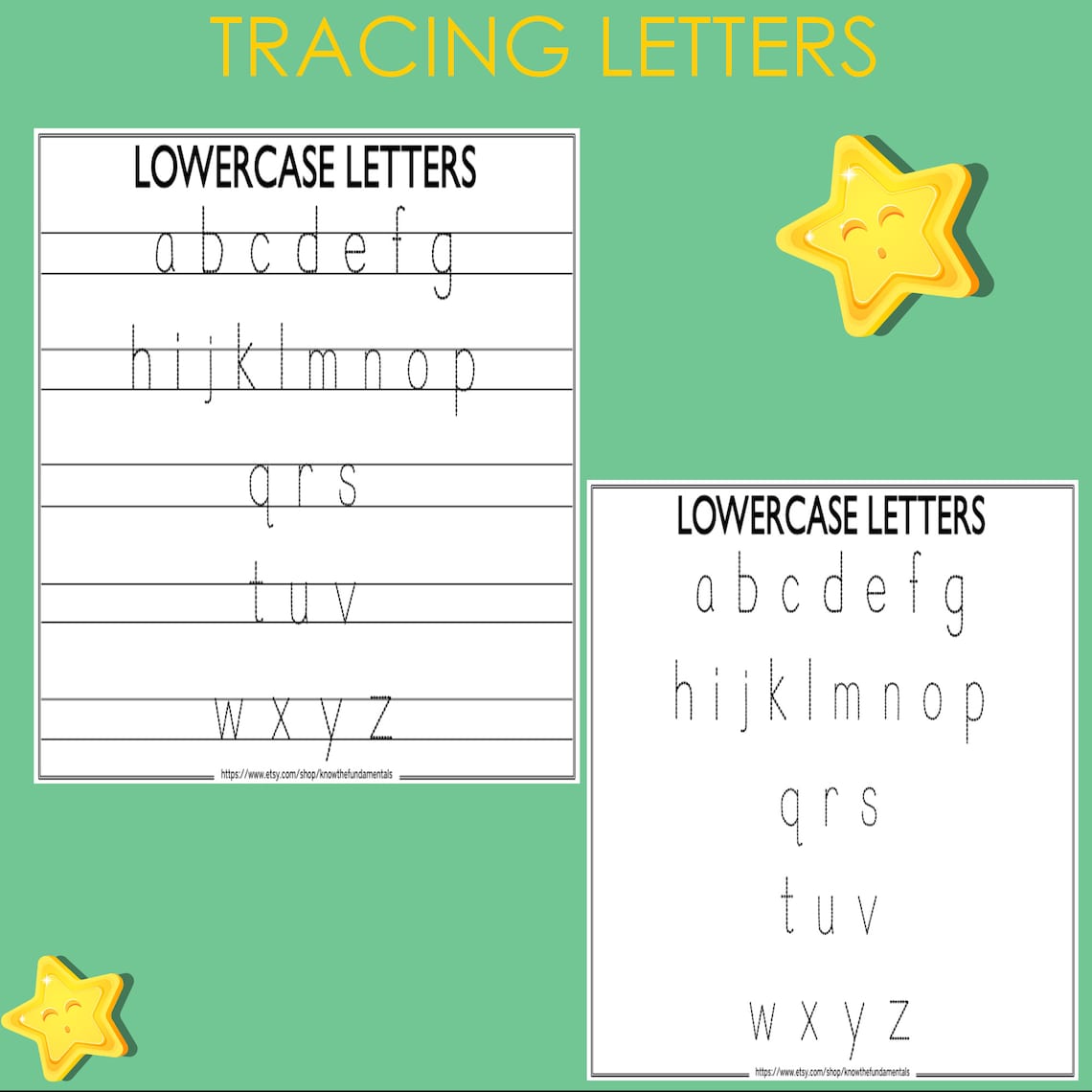 Alphabet Tracing Printable Worksheet | Capital Small Letters ...