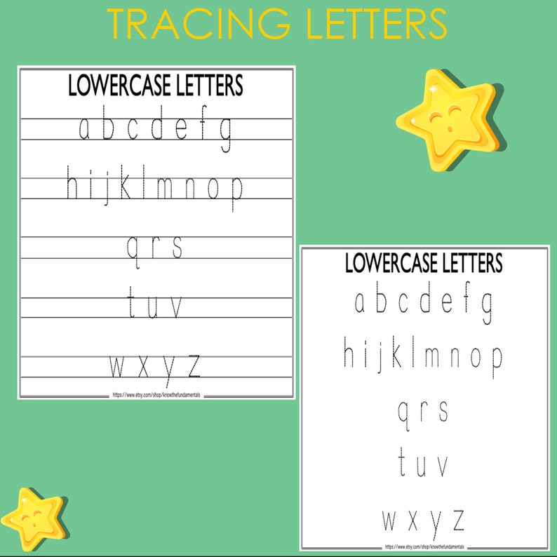 Alphabet Tracing Printable Worksheet | Capital Small Letters ...