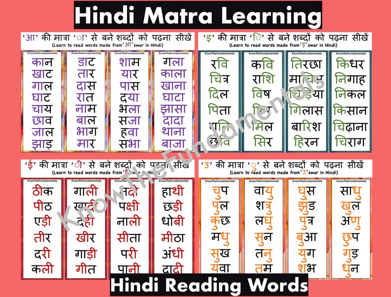 Learn Hindi Reading Practice Book for Beginner | Hindi Learning ...