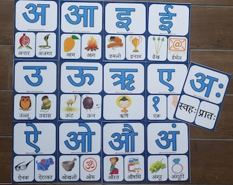 Hindi Flash Cards - Etsy