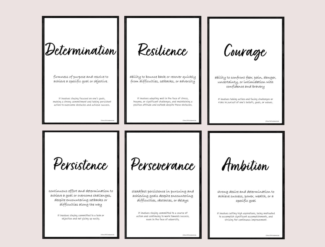 Positive Growth Mindset Motivational Posters Classroom Office School ...