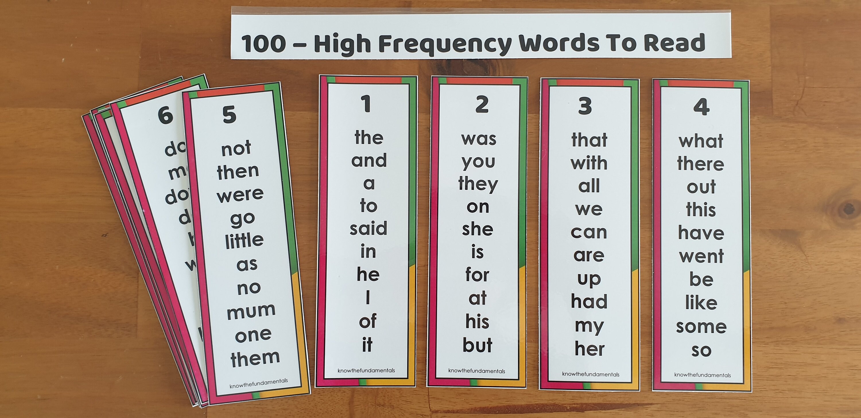 100 High Frequency Words Flashcards Printable, Kindergarten, Sight ...