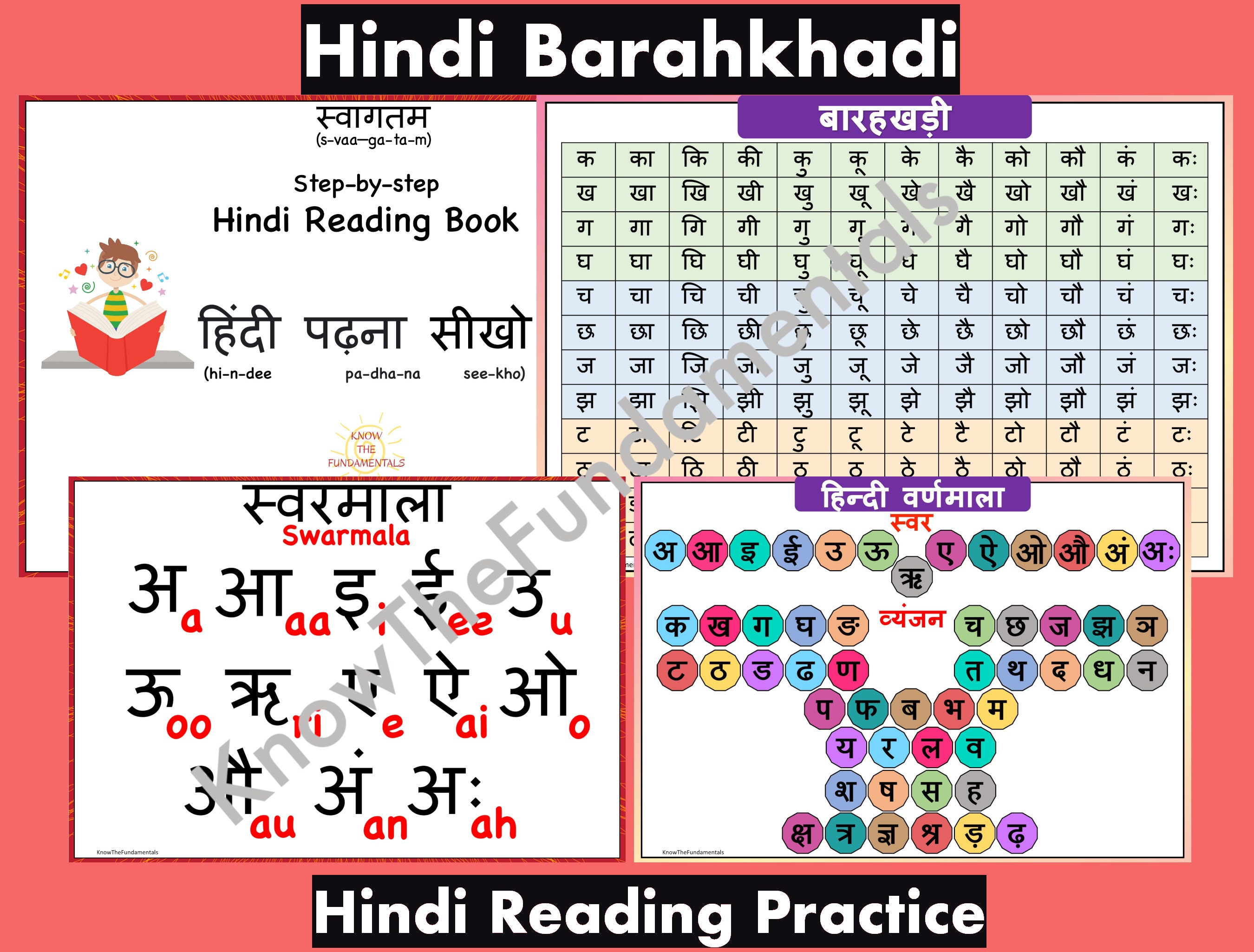 Learn Hindi Reading Practice Book for Beginner | Hindi Learning ...