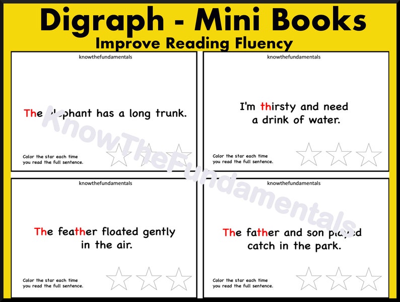 Phonics Digraph Sentence Reading Mini Book - Engaging Learning Resource ...