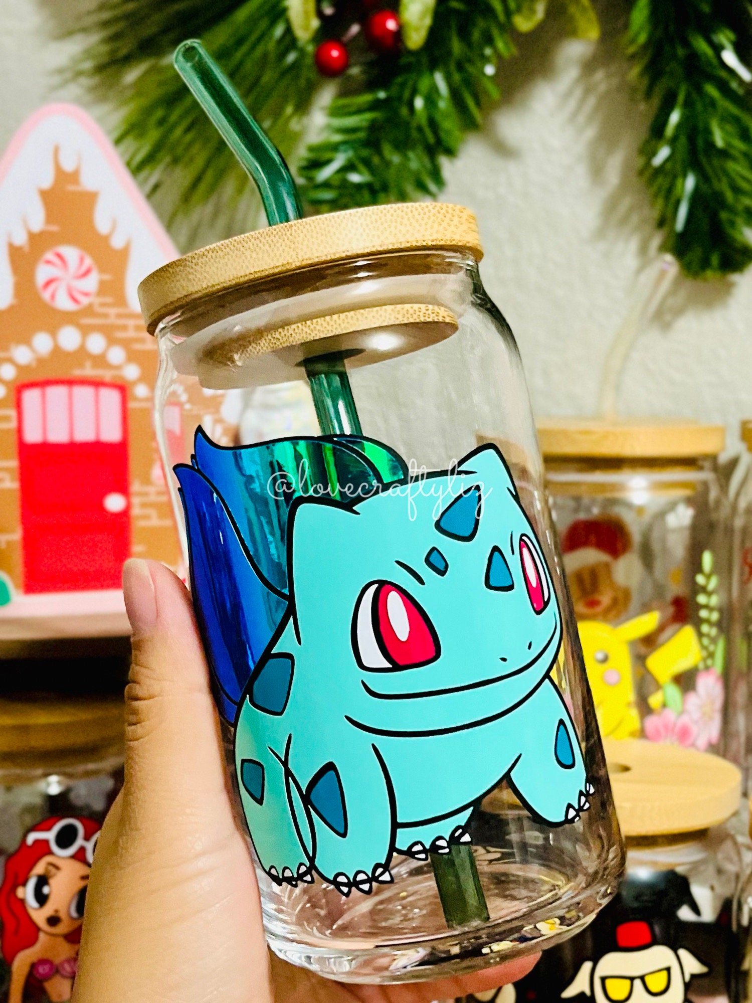 Poke Bulba Ssaur 16oz Beer Can Glass | Spring Cup | Iced Coffee ...