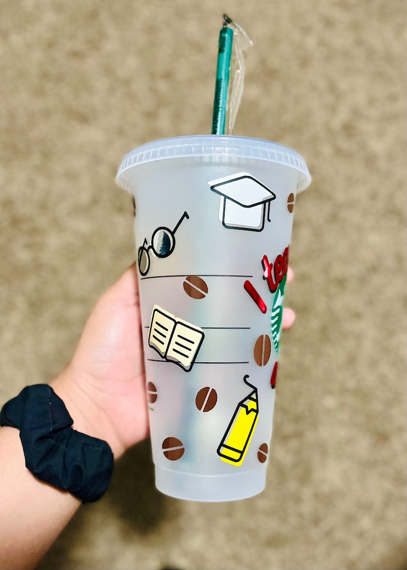 Teacher Appreciation Tumbler I Teach a Latte Cold Cup Gift Teach Love ...
