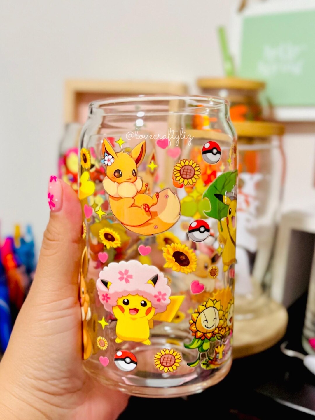 Spring Poke 16oz Beer Can Glass | Spring Cup | Pikaa | Gift | Daisies ...