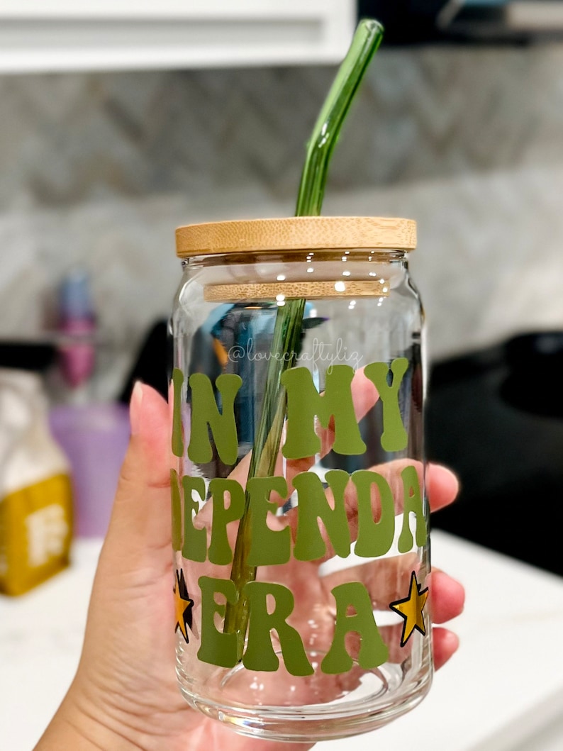 In My Dependa Era 16 Oz Beer Can Glass | Mental Health | Military Wife ...