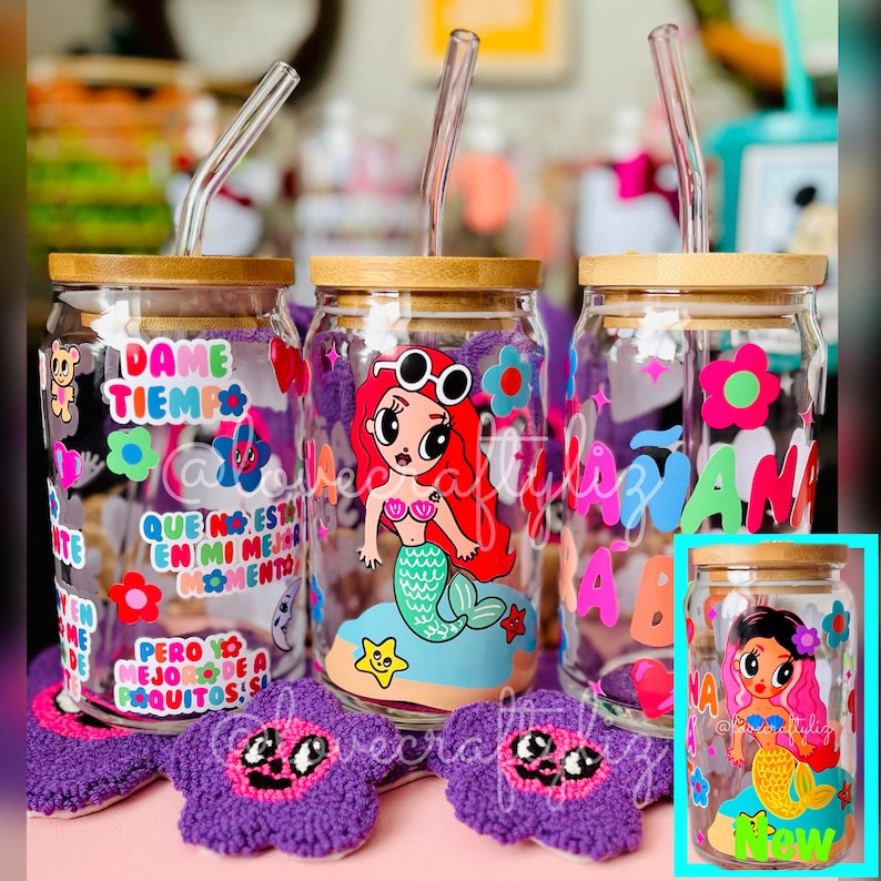 Karol G Mañana Será Bonito 16 Oz Beer Can Glass Bebecita Bebesota ...