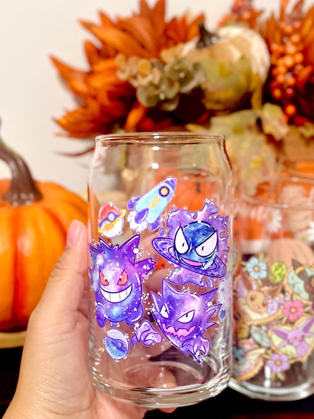 Poke Gengare 16oz Beer Can Glass | Hauntey Cup Iced Coffee | Gift ...