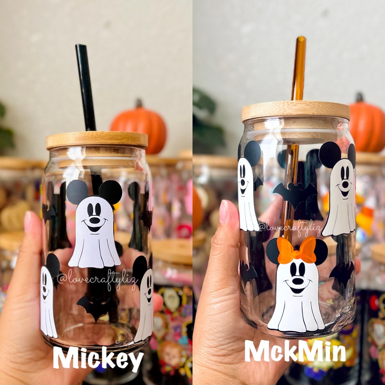 Mouse Ghost 16 Oz Beer Can Glass | Halloween Spooky Can Glass | Pumpkin ...