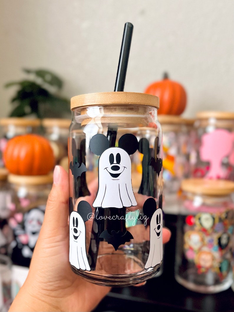 Mouse Ghost 16 Oz Beer Can Glass | Halloween Spooky Can Glass | Pumpkin ...