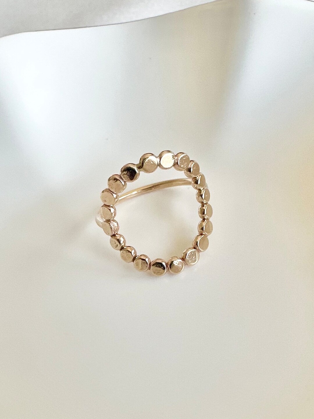 Open Circle Beaded Ring: 14k Gold Filled or Sterling Silver - Etsy
