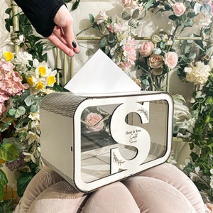 Wedding Money Box, Wedding Envelope Box, Personalized Wedding Card Box ...