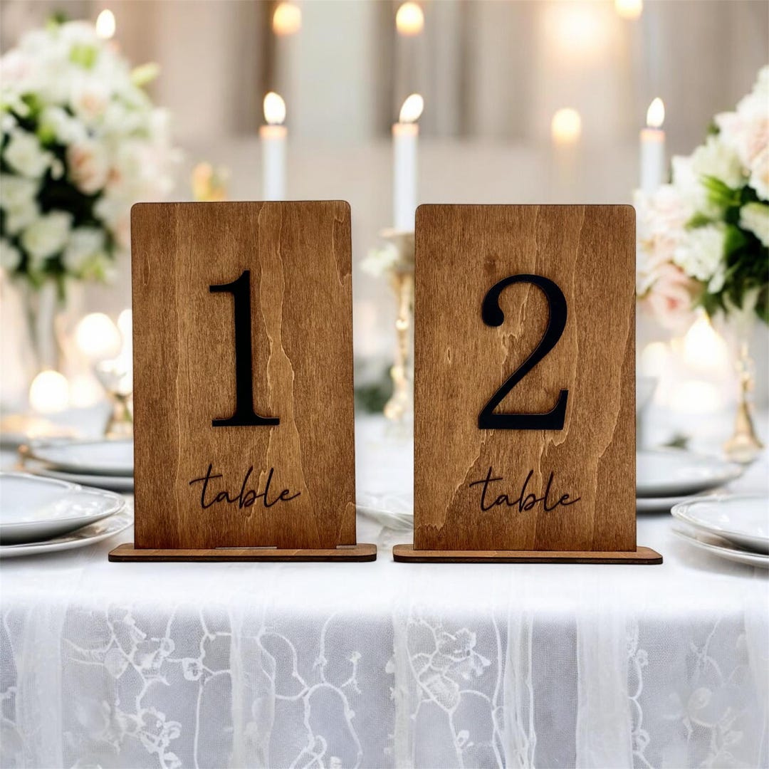 Wooden Wedding Table Number - Wedding Table Decor, Rustic Country ...
