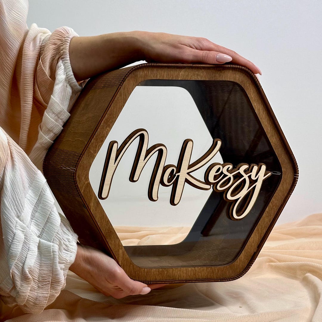 Wedding Card Box, Family Tree Card Box With Slot for Wedding, Rustic ...