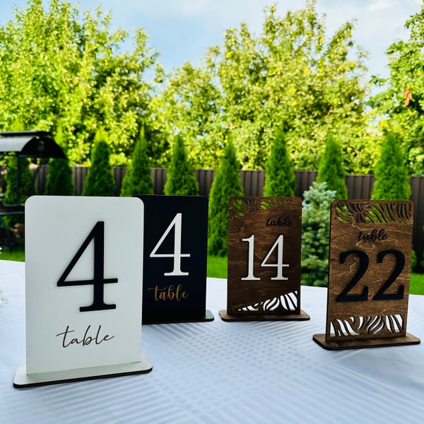 Table Numbers Wooden - Etsy