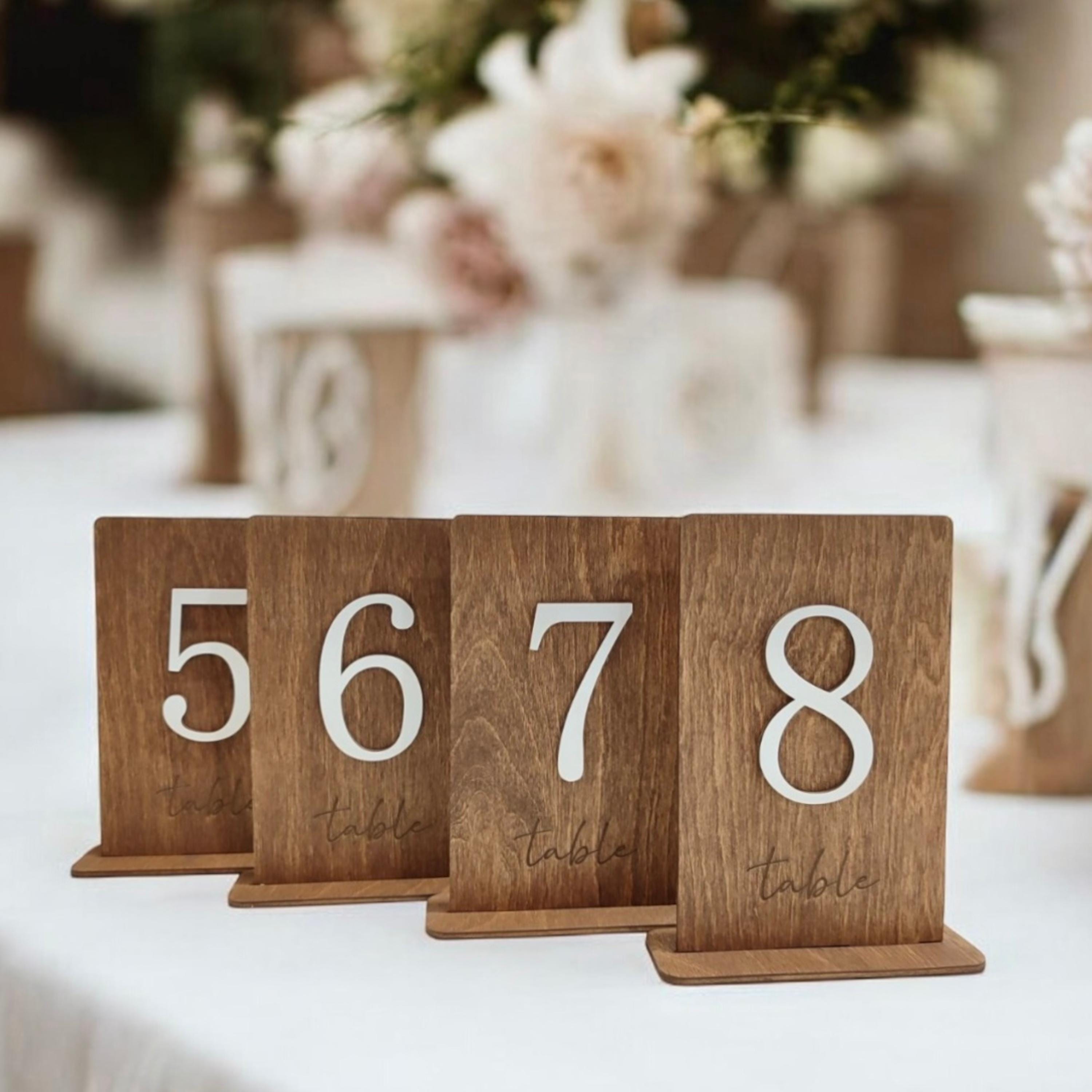 Rustic Wooden Wedding Table Numbers | Country Table Decor - Etsy