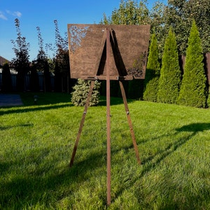 Large Wedding Photo Easel, Rustic Sign Stand, for Display, Natural ...