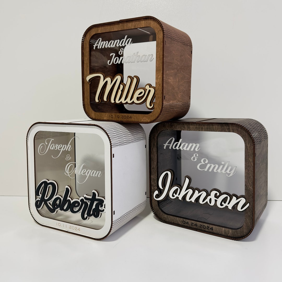 Wedding Card Box, Card Box for Wedding, Money Box, Personalized Memory ...