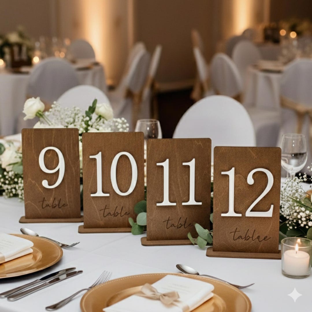 Rustic Wedding Table Numbers, Boho Wedding Reception Decor ...