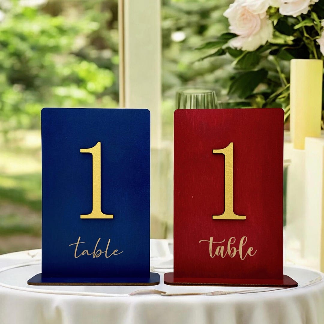 Rustic Wedding Reception Décor | Custom Wooden Table Numbers ...