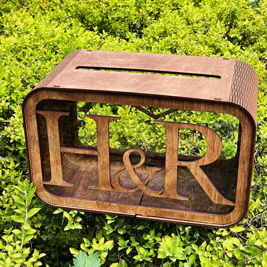 Wedding Money Box, Wedding Envelope Box, Personalized Wedding Card Box ...