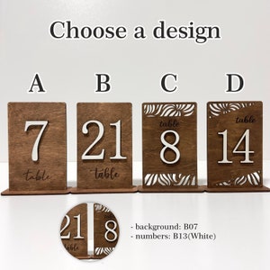 Personalized Wedding Wooden Table Numbers Sign, Unique Rustic Boho ...