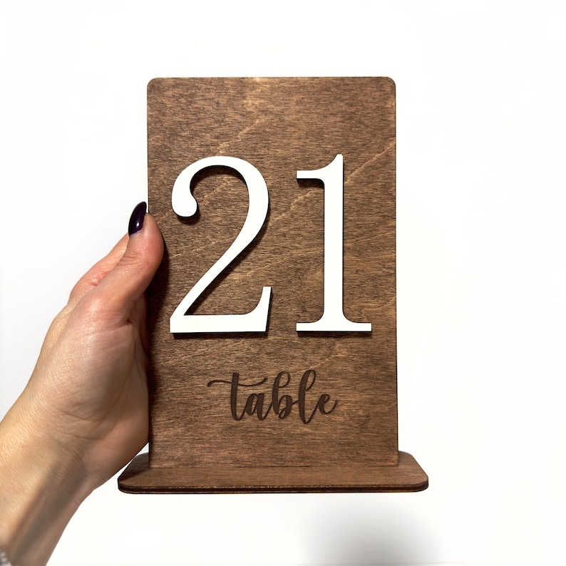 Boho Rustic Wedding Table Numbers – Handmade Wooden Reception Decor ...