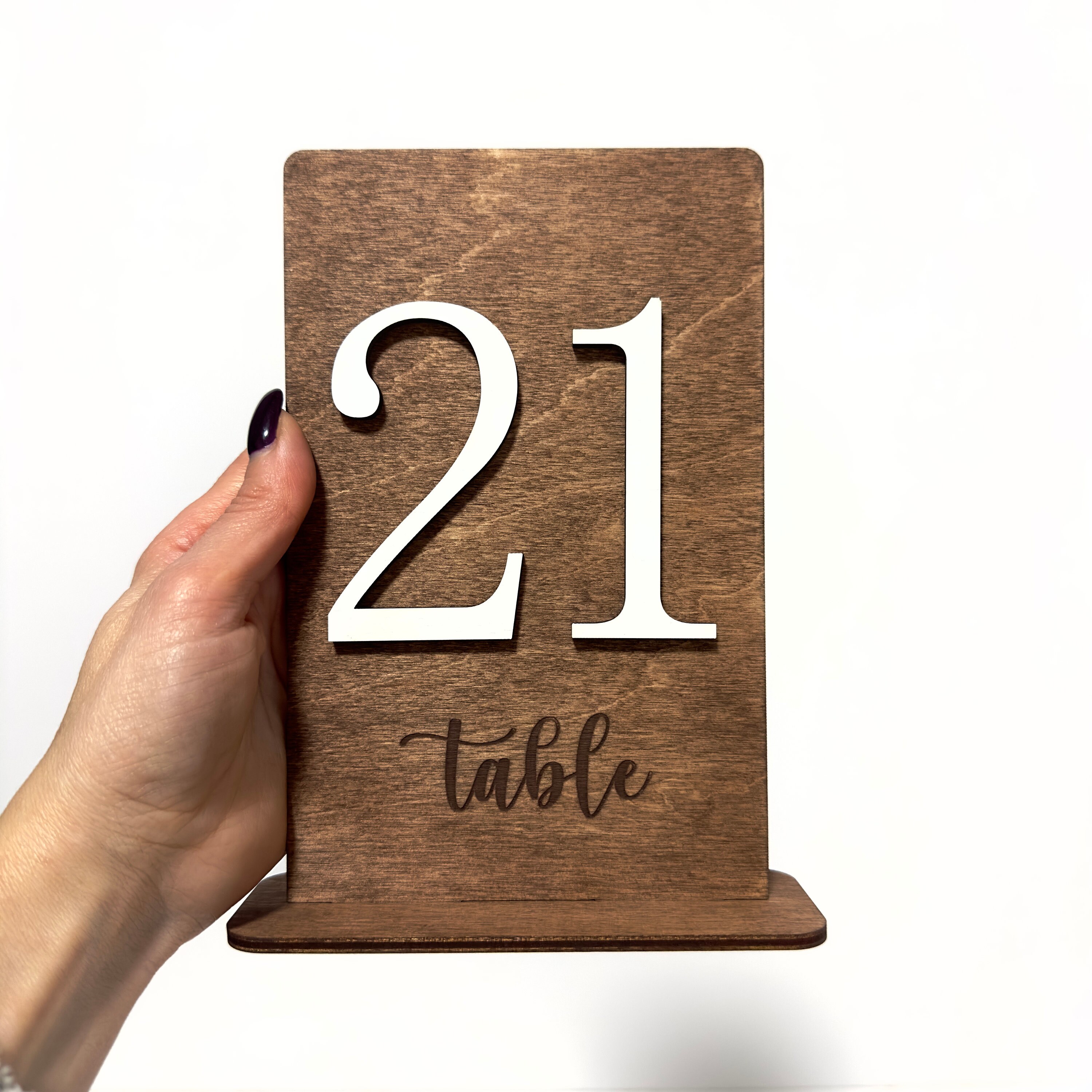 Boho Rustic Wedding Table Numbers – Handmade Wooden Reception Decor ...