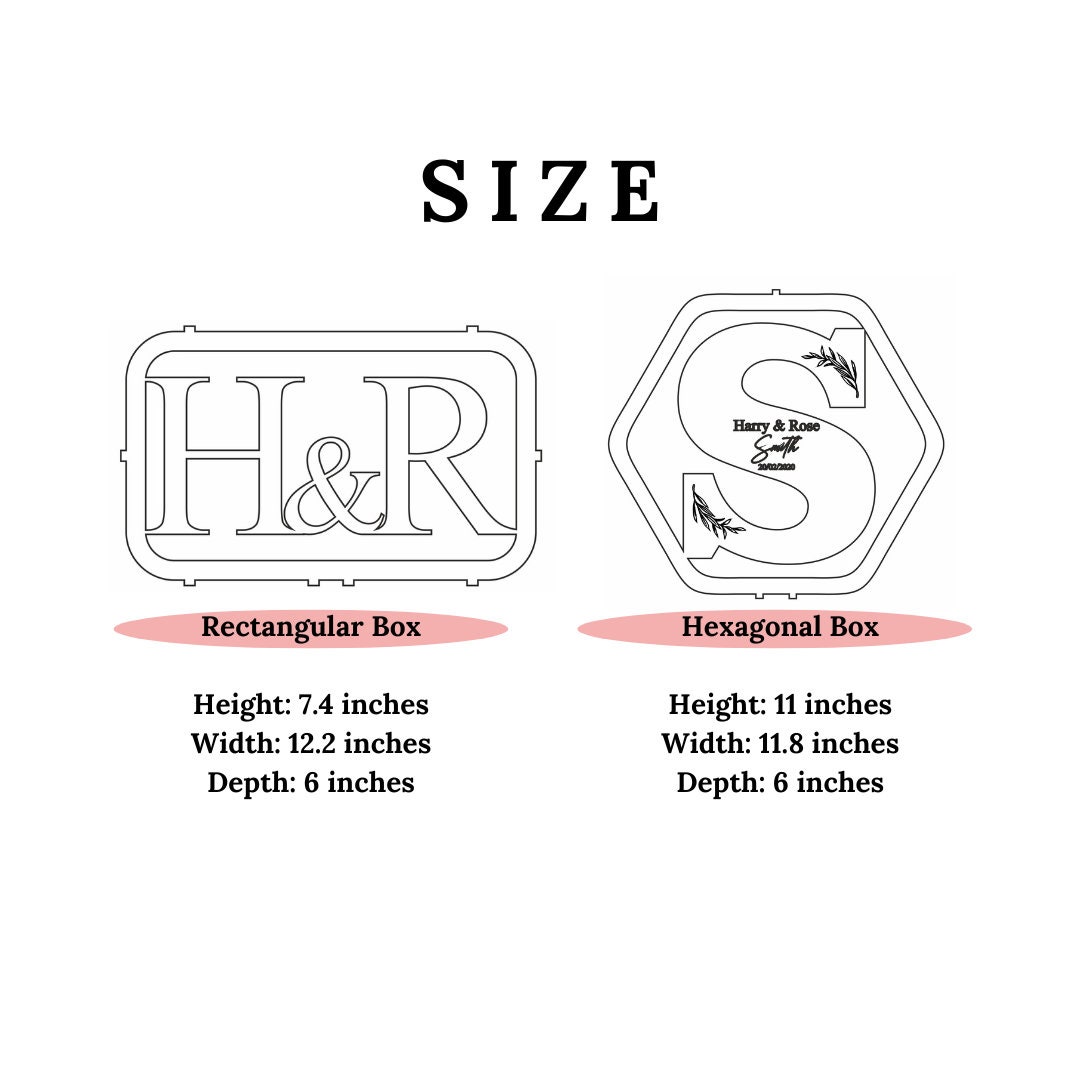 Elegant Wedding Card Box Modern Rustic Decor Chic Wedding - Etsy