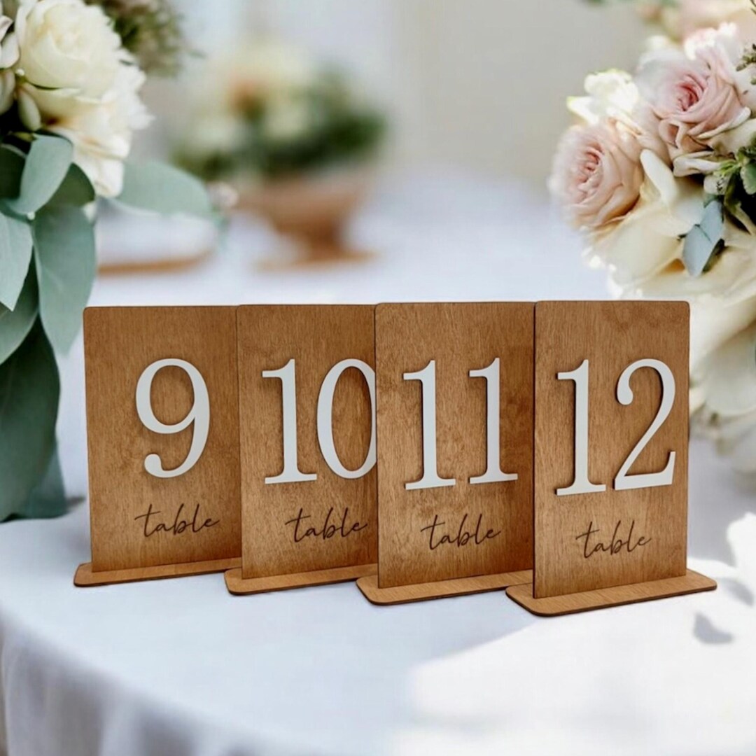 Custom Rustic Table Signs • Wooden Wedding Table Decor • Country Style ...