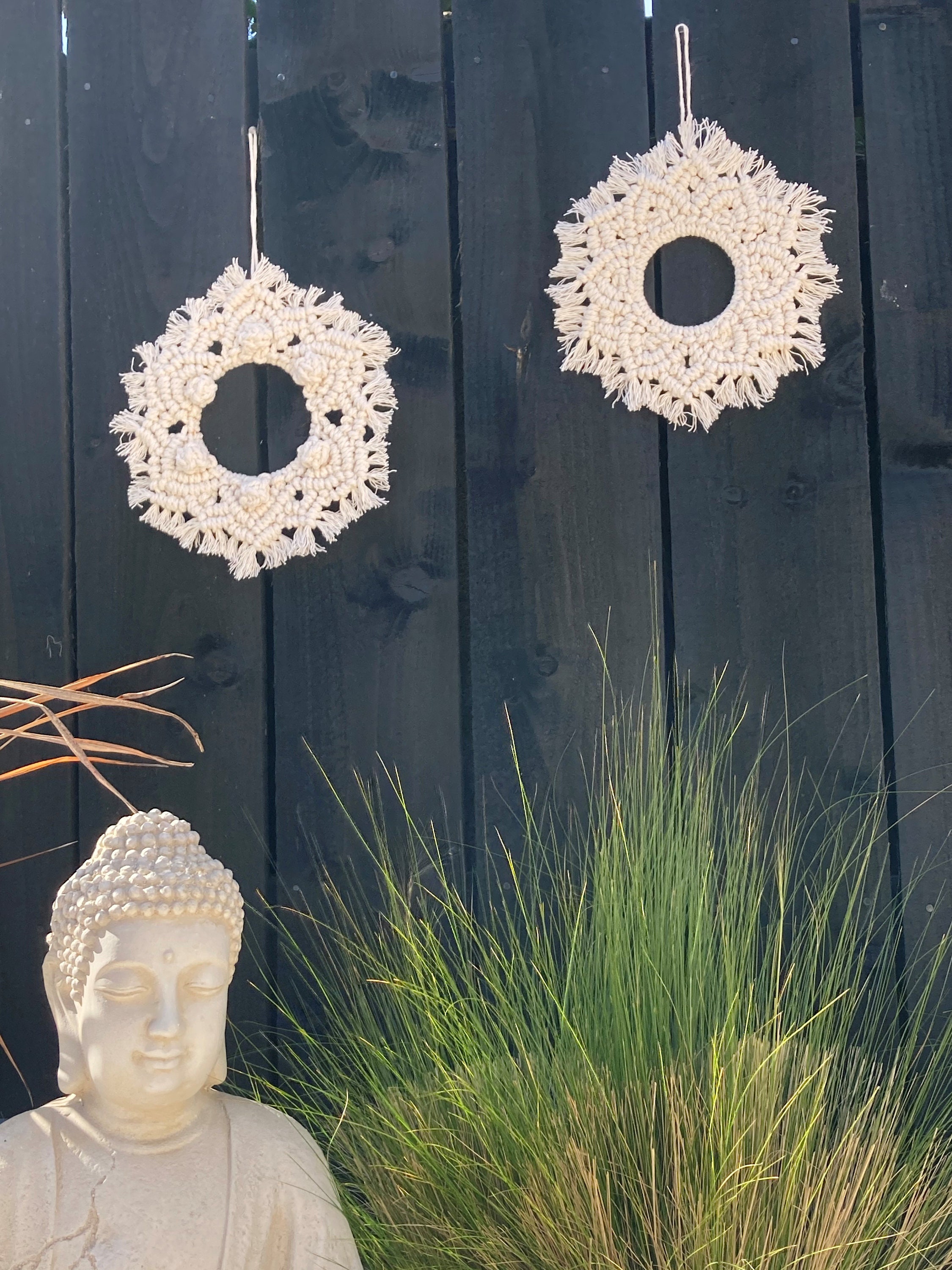 Cream Macrame Mandala 22cm Diameter - Etsy UK