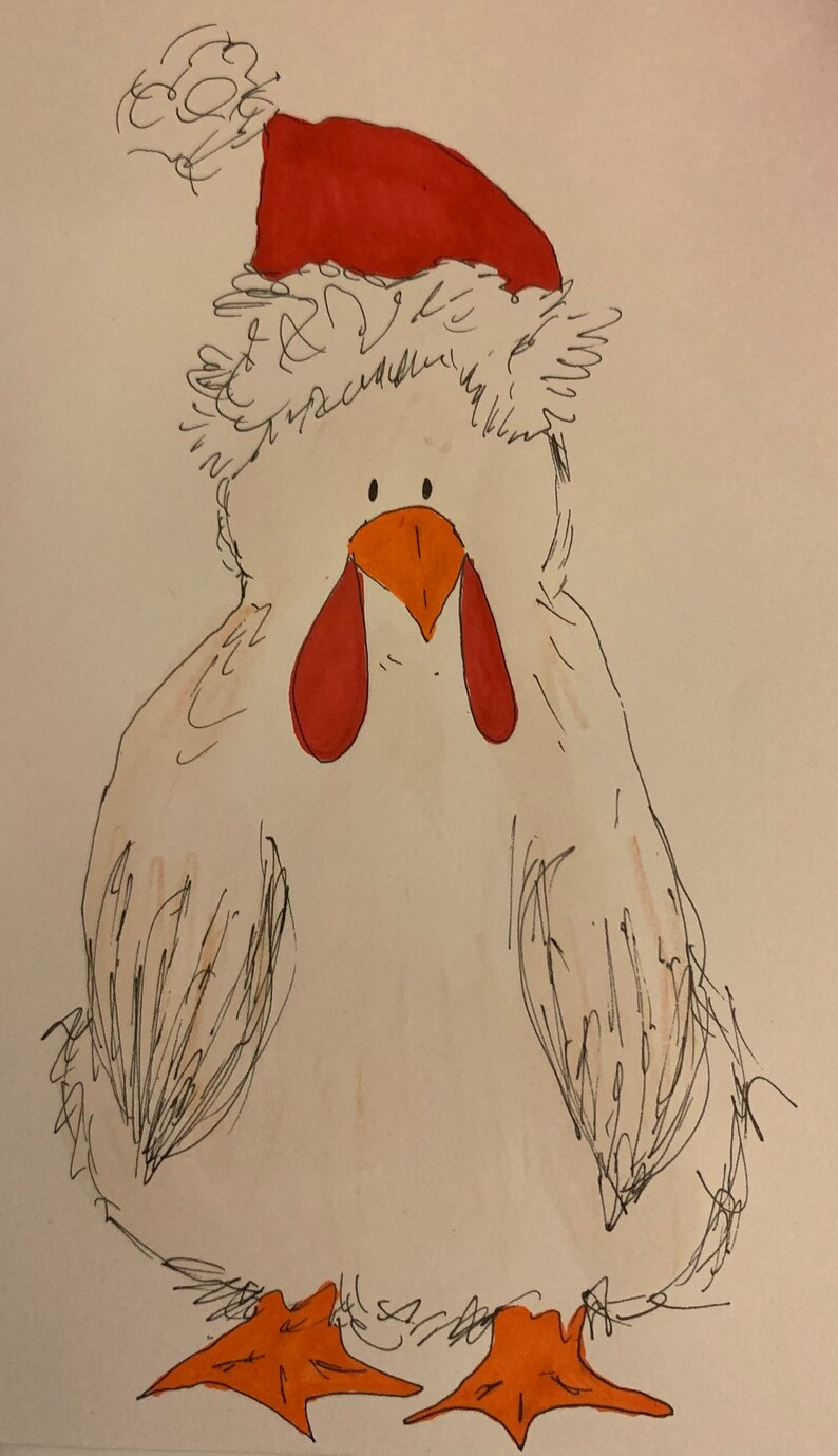 Christmas Themed Original Illustration Created With Drawing Pen ...