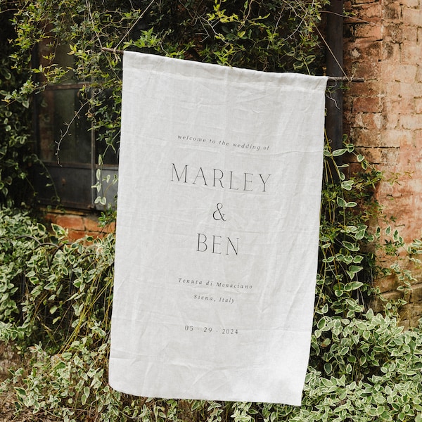 Fabric Wedding Sign - Etsy