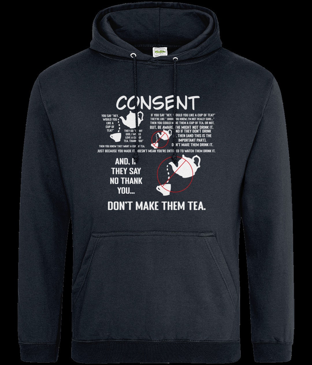 Consent, Tea Hoodie - Etsy