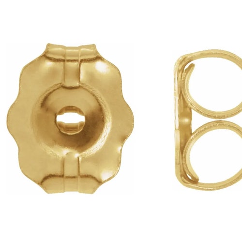14K Solid Gold Earring Back Push Back Earring Back - Etsy