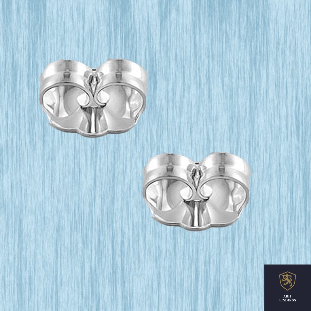 Solid Sterling Silver Medium Friction Back Earring Backs for Post ...