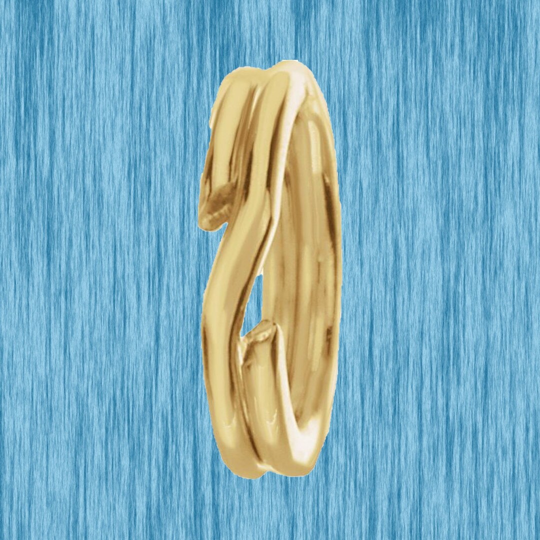 Solid 14k Gold 3.5mm Split Ring Connecting Ring - Etsy