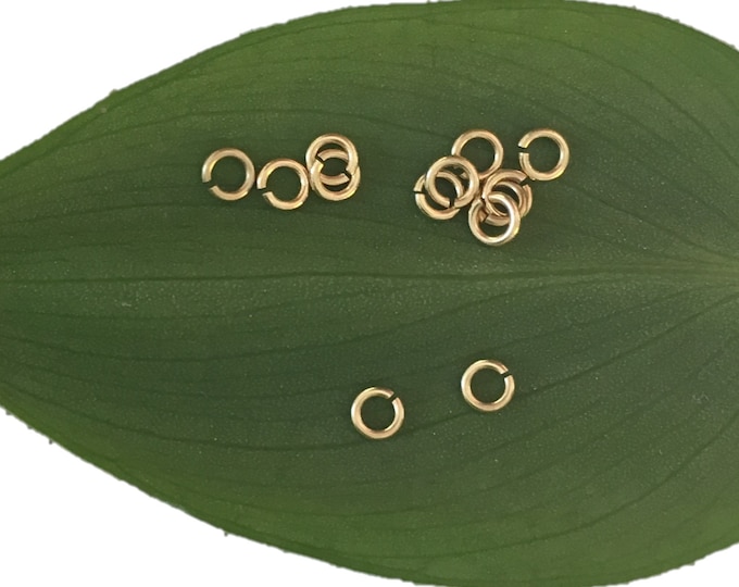 14k Solid Gold 3mm Open Jump Ring/14kyellow Gold/ 14k White Gold ...